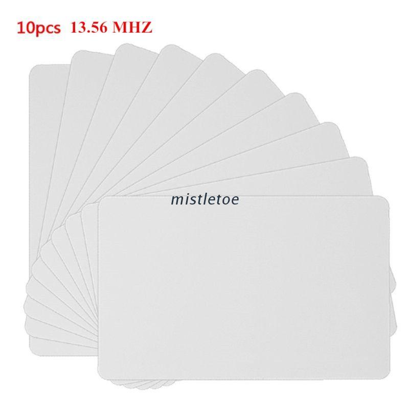 MIS 10PCS 13.56MHZ Contactless White PVC Card High Frequency IC Cards ...