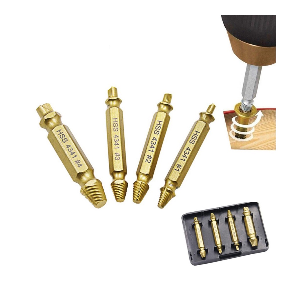 DOUBLE HEAD EXTRACTOR SCREW [4PCS](Gold) | Shopee Philippines