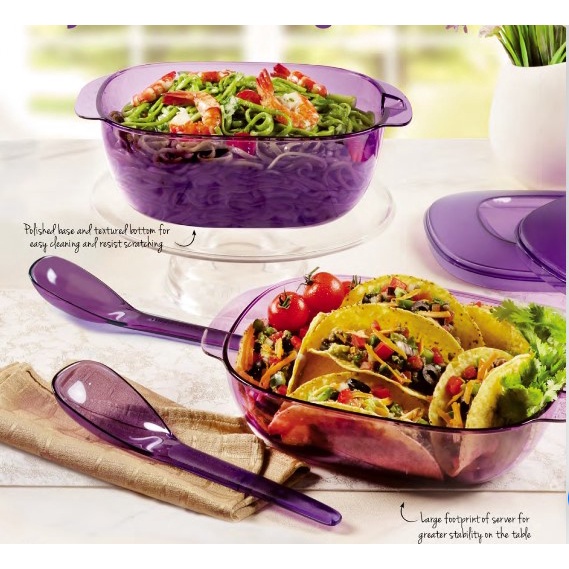 Tupperware Classic Royalty Crystalline Servers | Shopee Philippines