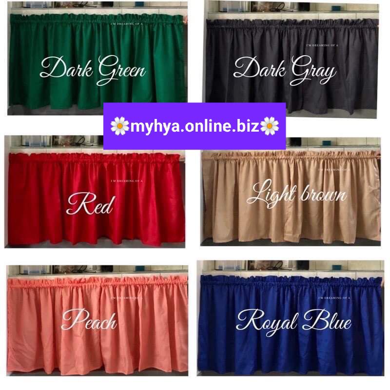 lababo curtain elegant plain geena/ half curtain plain color design ...