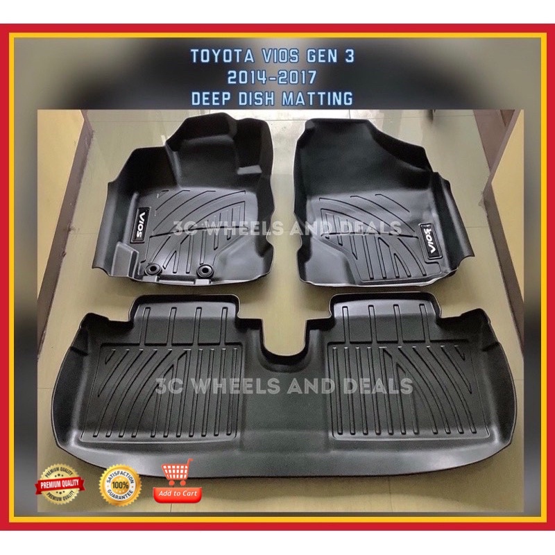 TOYOTA VIOS GEN 3 2014-2017 DEEP DISH MATTING | Shopee Philippines