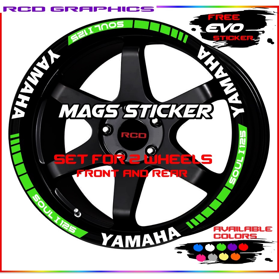 Mio soul i 125 gt mags sticker set front and rear | Shopee Philippines