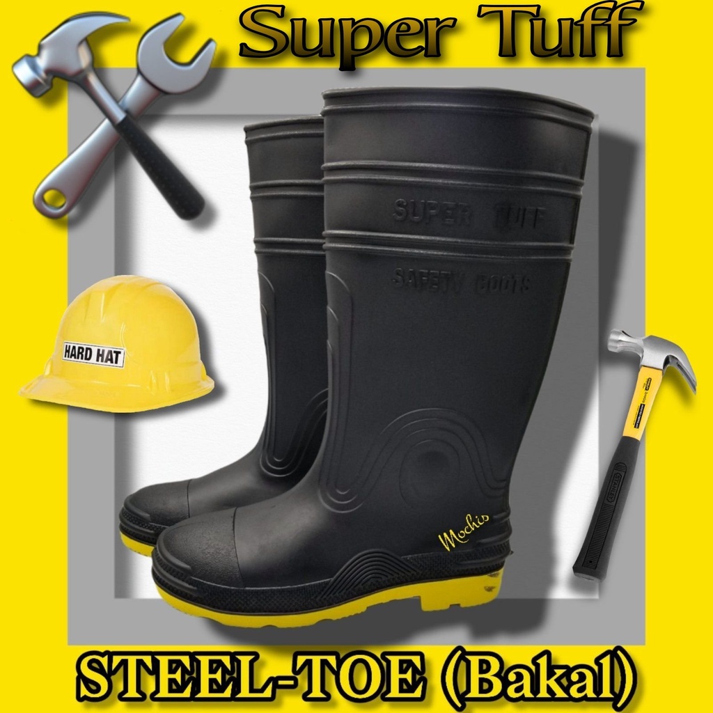 Super Tuff Men's Steel-Toe High-Cut waterproof non-slip safety ...