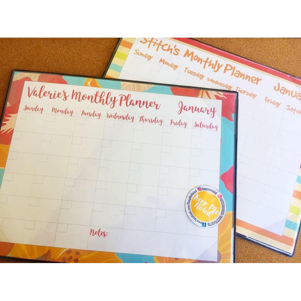 keepmenoted Personalized Monthly Planner with Holder Desktop Table ...