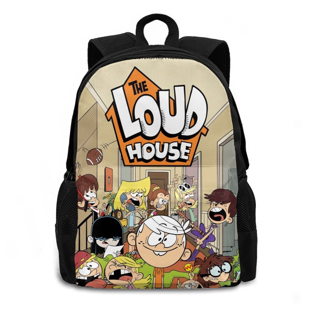 The Loud House Cartoon pattern backpack school laptop school bag, light ...
