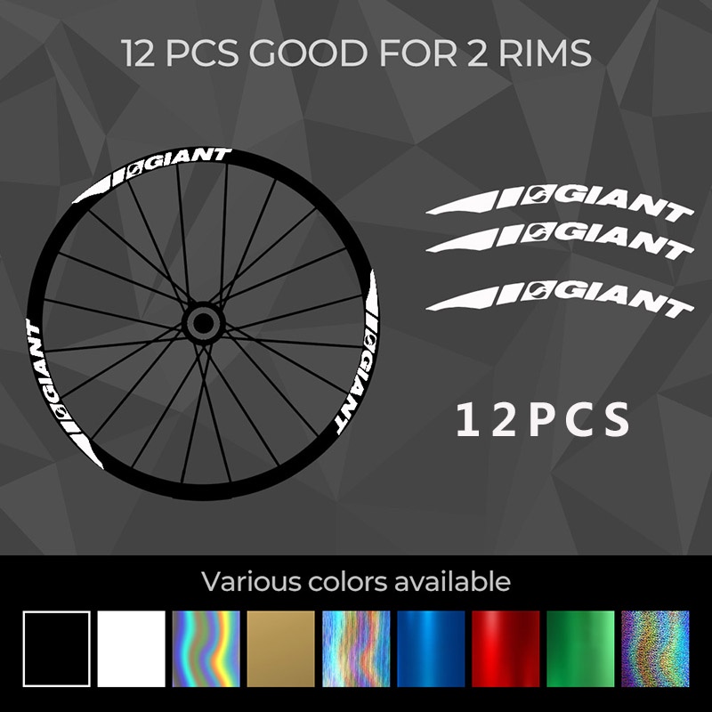 Giant Bike Rim Decals Suitable for mountain bike and road bike vinyl ...