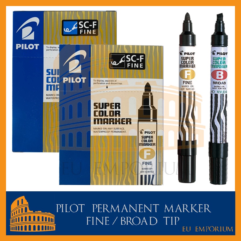 Marking Pen Permanent Marker Writing Pen Pentel Pen BLACK BLUE RED Fine ...