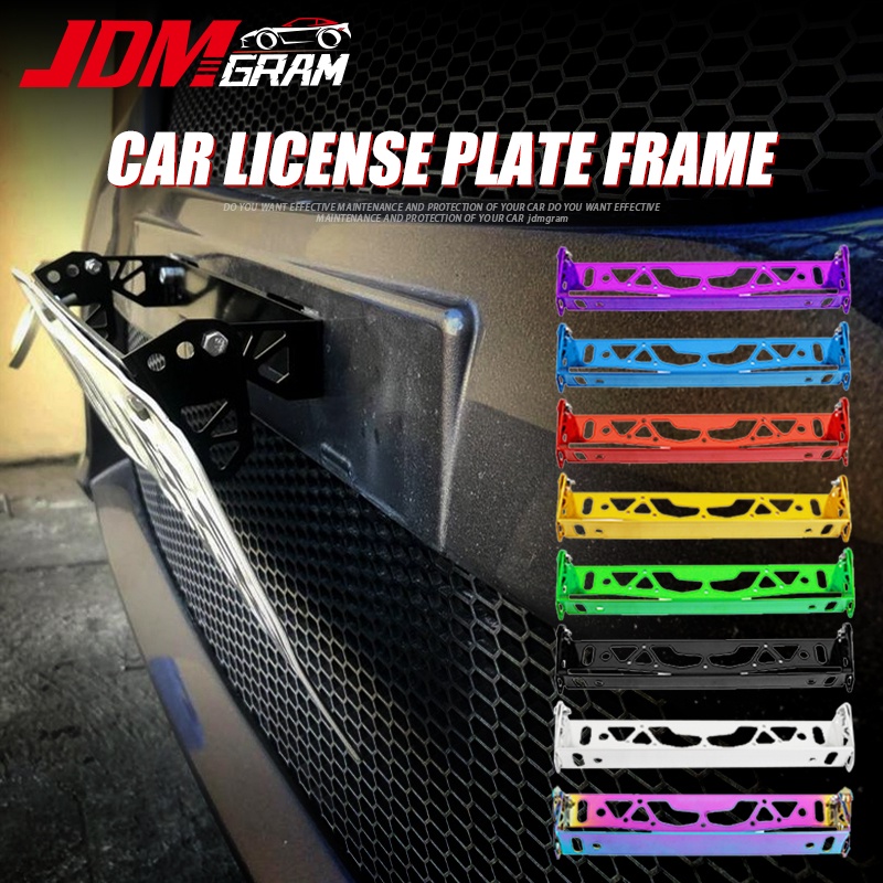 JDMGRAM Universal Car License Plate Frame Holder Aluminum Auto Number ...