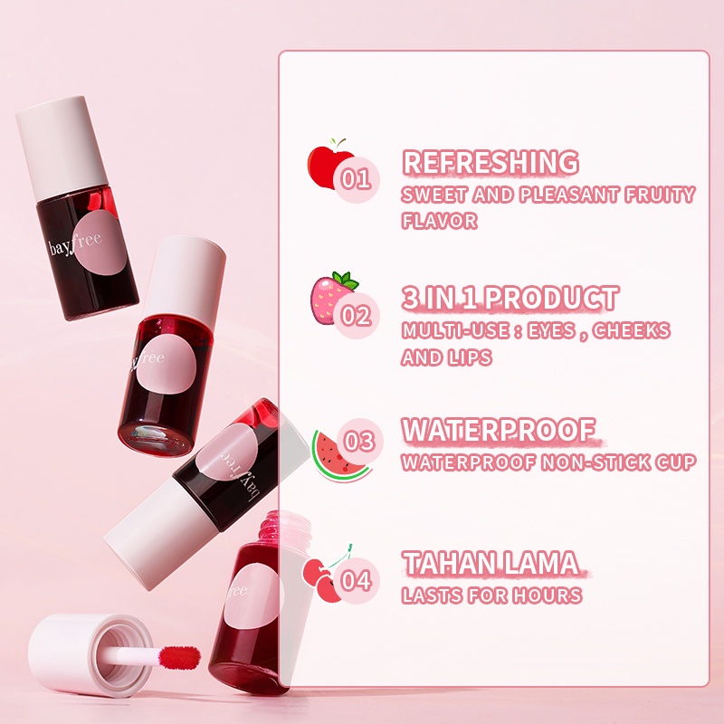 Bayfree Cheek & Lip Tint Waterproof and Sweatproof Long-Lasting Makeup ...