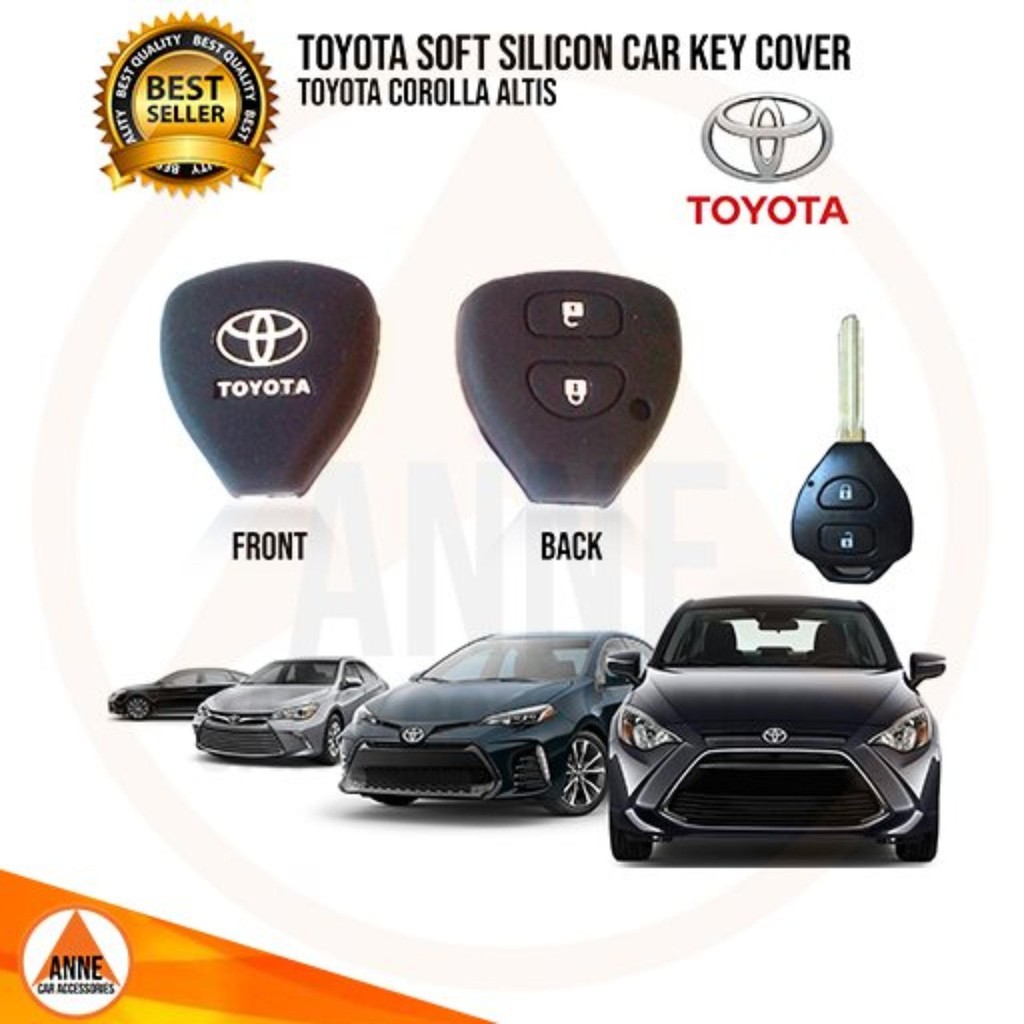 Toyota Corolla Altis 04 - 09 Soft Silicone Car Key Remote Holder Cover ...