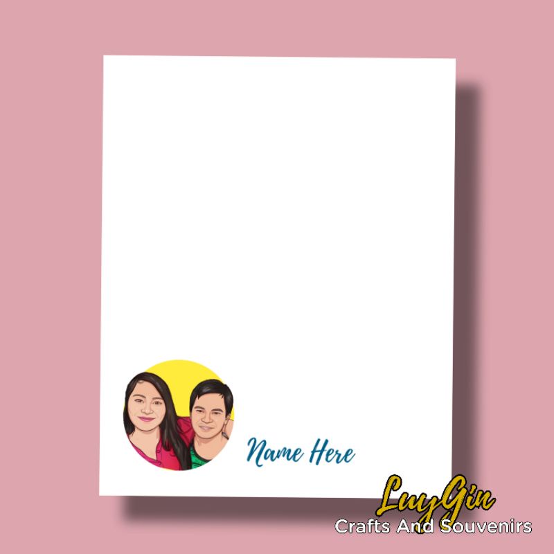 Couple Memo Pad| Family Memo Pad | Customized Vector Art | Shopee ...