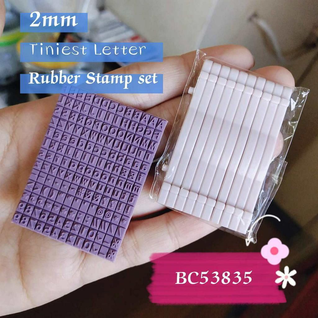 2mm Tiny Letter stamp set | Mini alphanumeric rubber stamp | Number ...