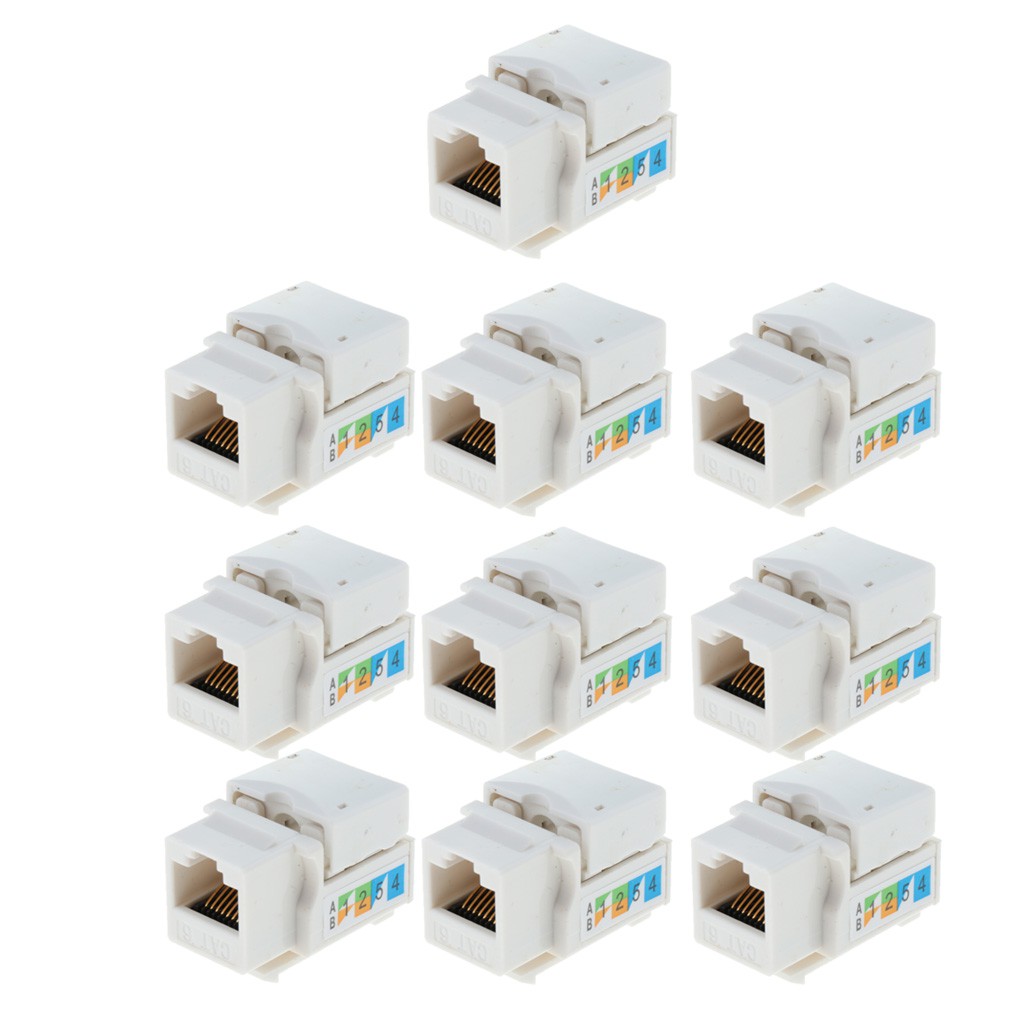 10x RJ45 Jack Ethernet Punch Down Network Module Adapter | Shopee ...