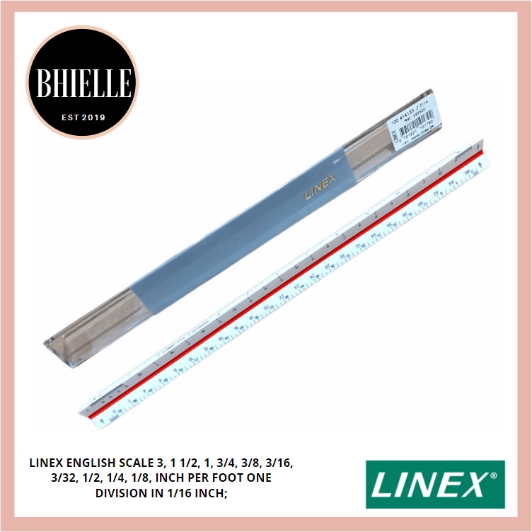LINEX Metric Triangular Scale English Scale Ruler for Architect and ... LINEX Metric Triangular Scale English Scale Ruler for Architect and ...
