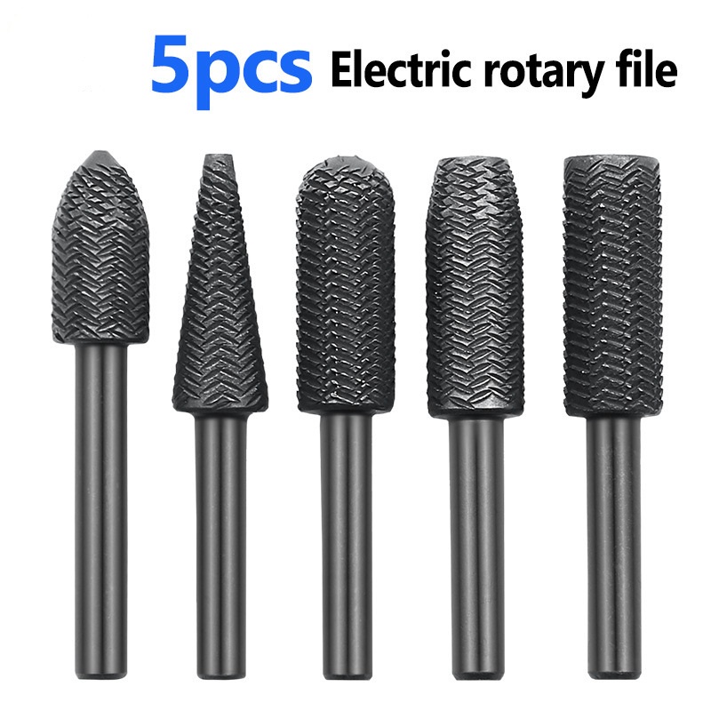 Rotary steel file special-shaped file 5pcs embossed steel file electric ...