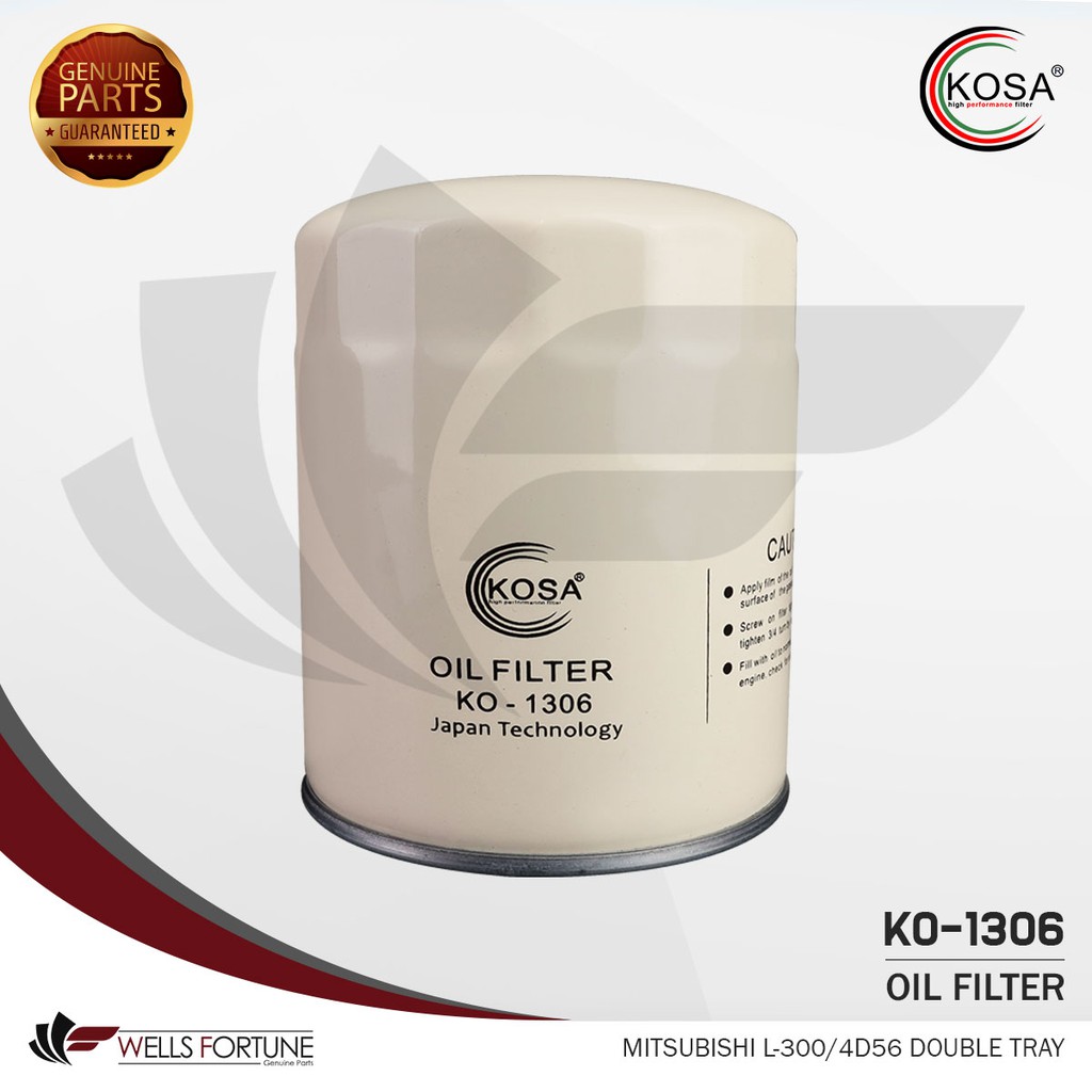 MITSUBISHI L-300 / 4D56 DOUBLE TRAY KOSA OIL FILTER KO-1306D (1PC ...