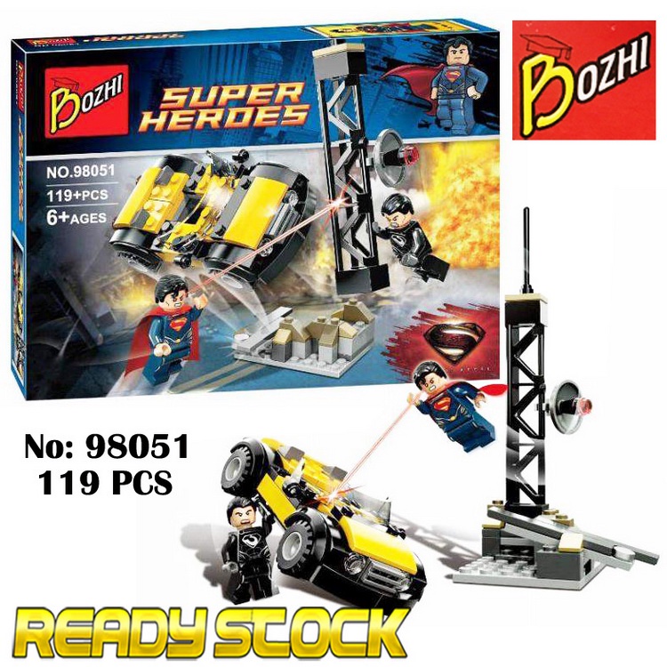 BOZHI Brand Bozhi Blocks 98051 Super Heroes Superman General Zod Car ...