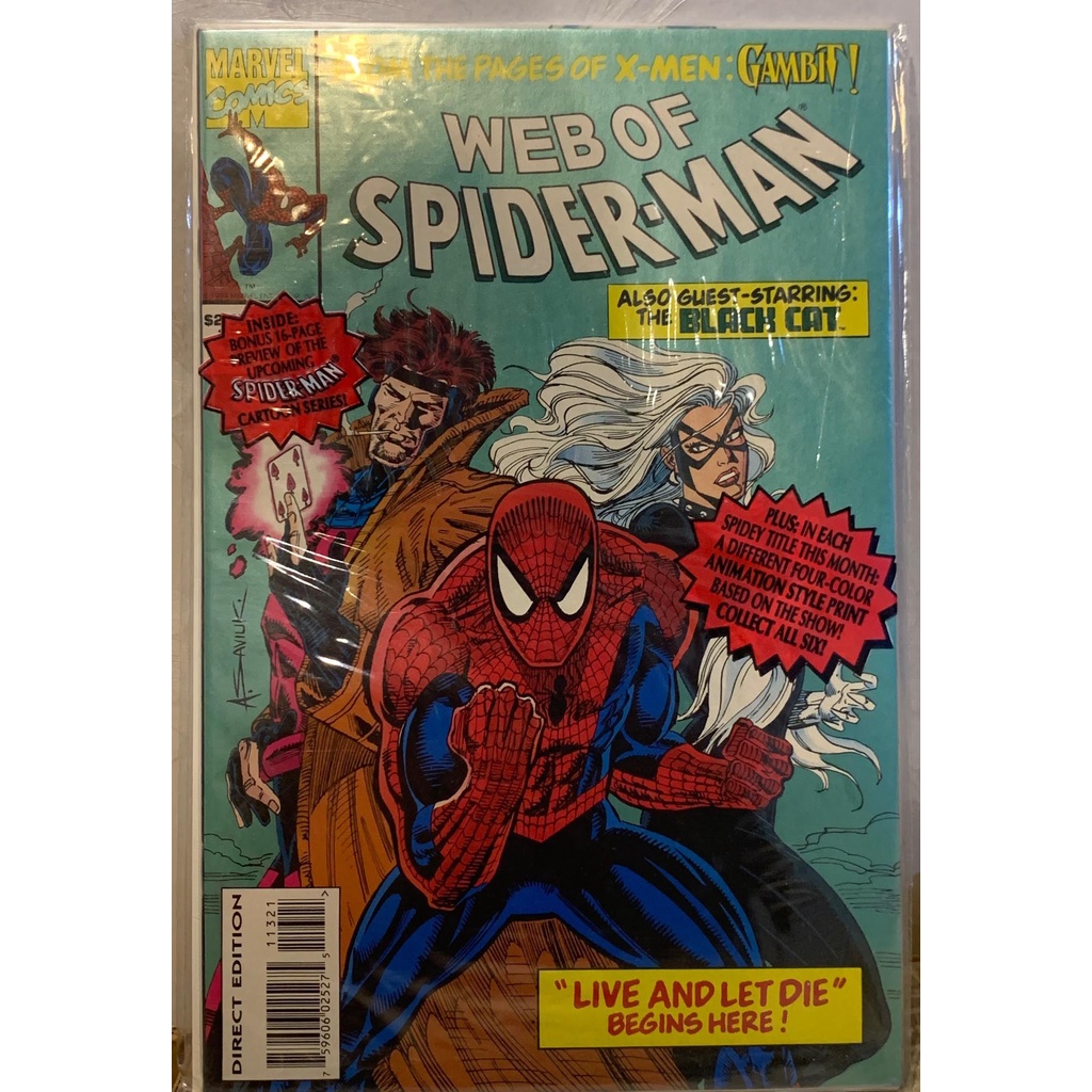 Marvel Comics: 1994 - Web of Spider-Man #113 Gambit Black Cat | Shopee ...