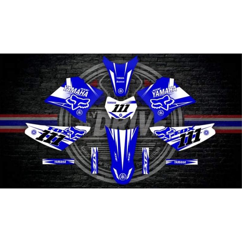 Yamaha Xtz Blue Mc Decal Sticker ( Mix Blue Design) | Shopee Philippines