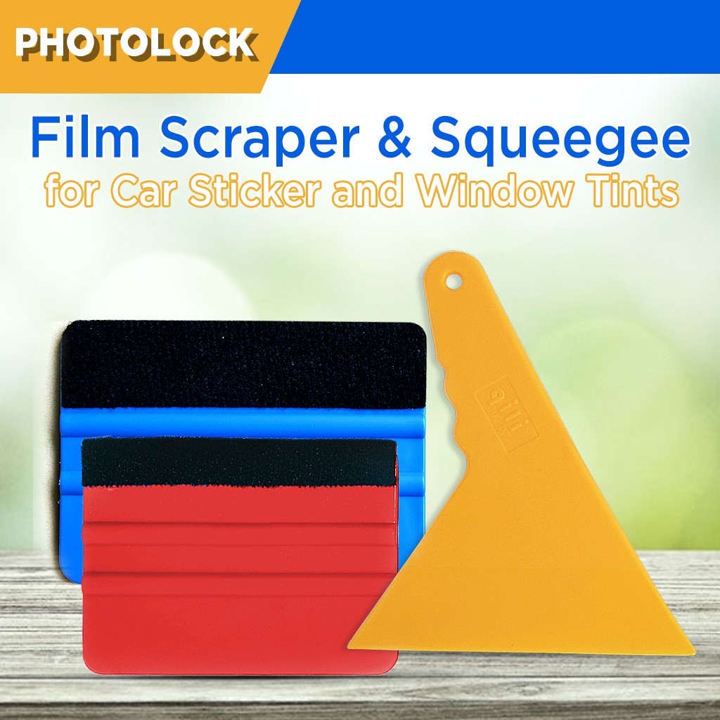 Squeegee and Triangular Film Scraper for Car Sticker / Decals ...