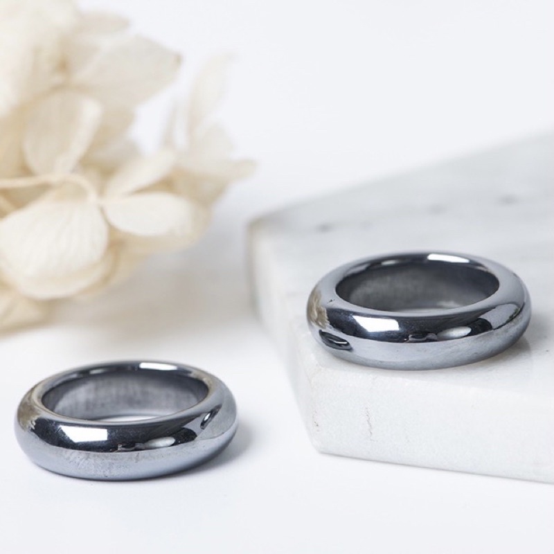 vjnk.ph Magnet Ring Hematite Stone Ring for Women Men Unisex, Anxiety ...
