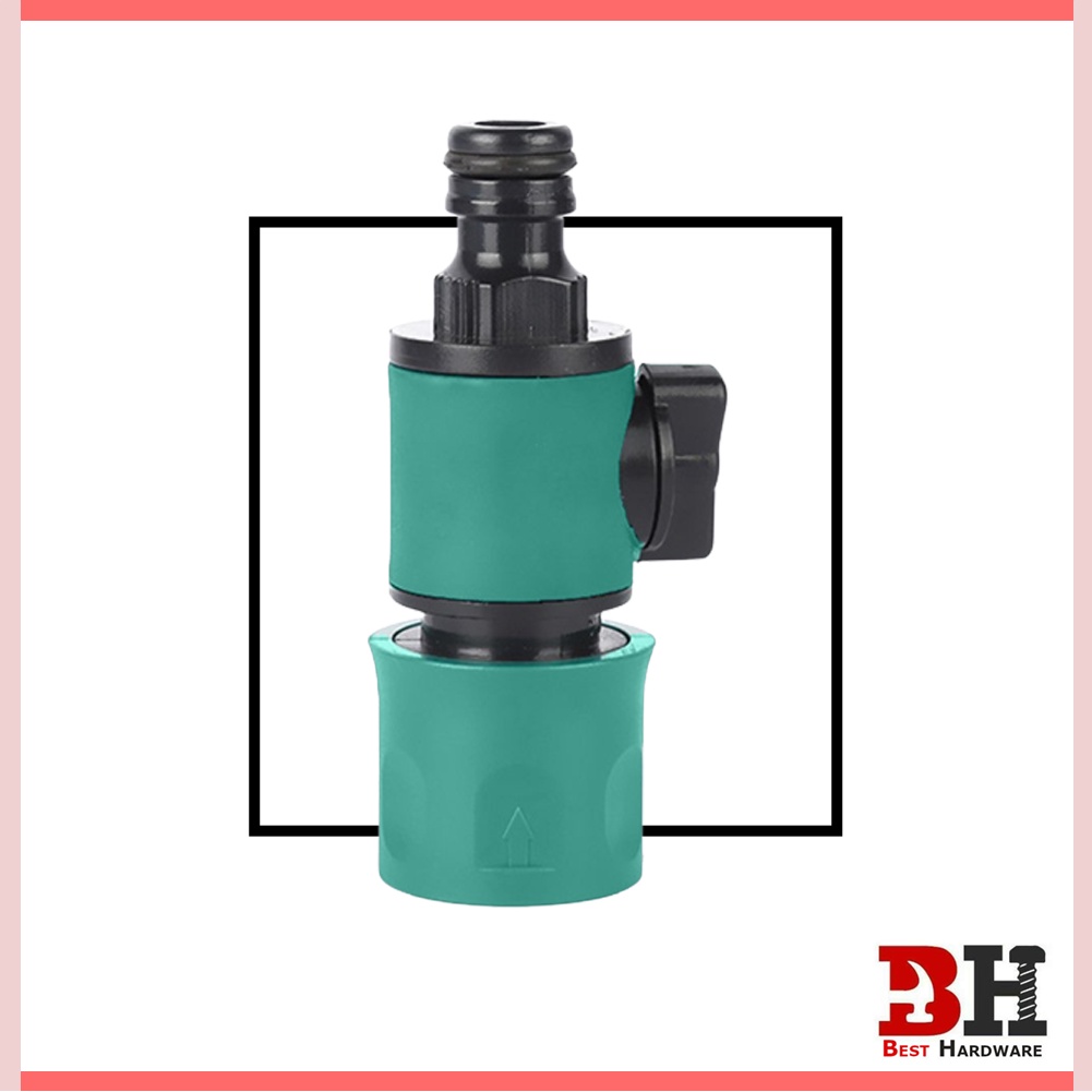 Plastic Garden Hose Quick Connect with Shutoff Valve , Male (Quick ...