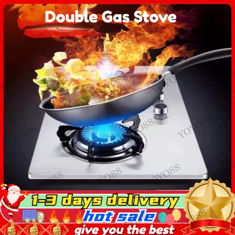 【Stock】gas stove embedded natural gas liquefied gas stainless steel ...