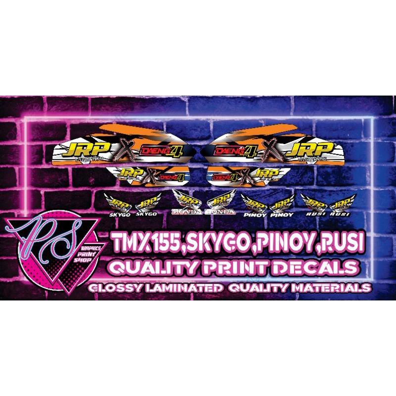 TMX 155, Skygo, Pinoy, Rusi Jrp X Ds4 Decals | Shopee Philippines