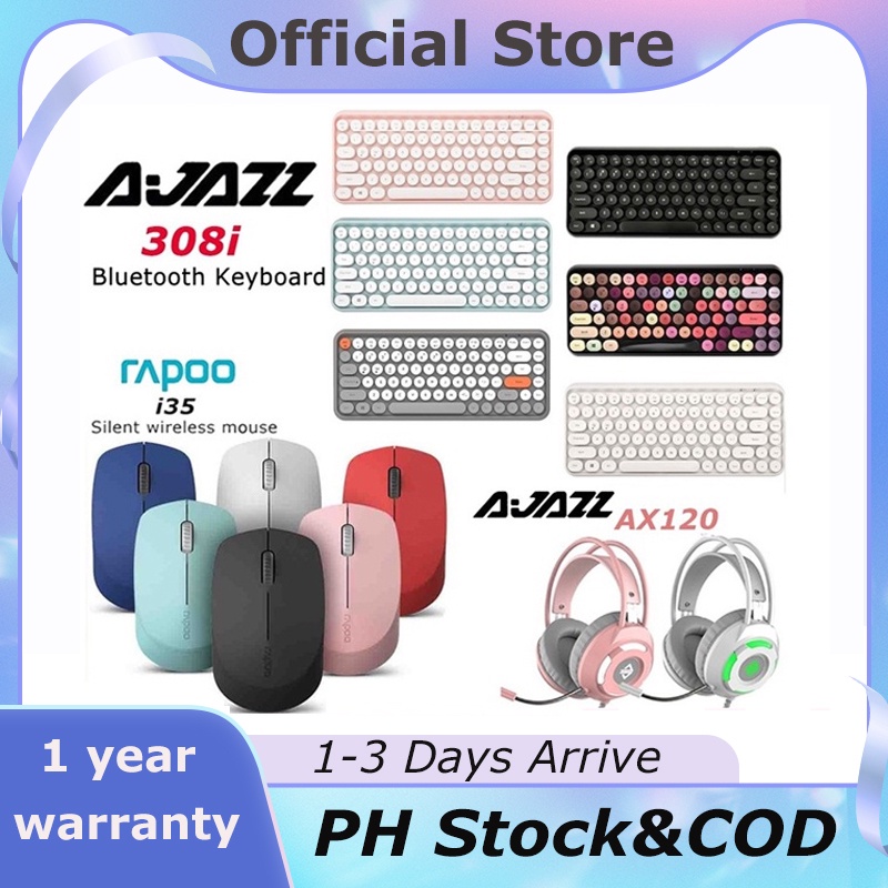 Ajazz 308i Wireless Bluetooth Keyboard 84 Keys For PC Laptop of Various Systems Rechargeable ...