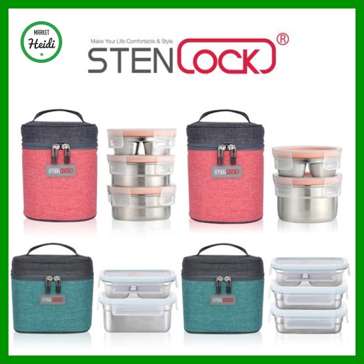 [STENLOCK☆KOREA] Stenlock Lunch Box Set Food Storage Set stainless steel lunch box food storage ...