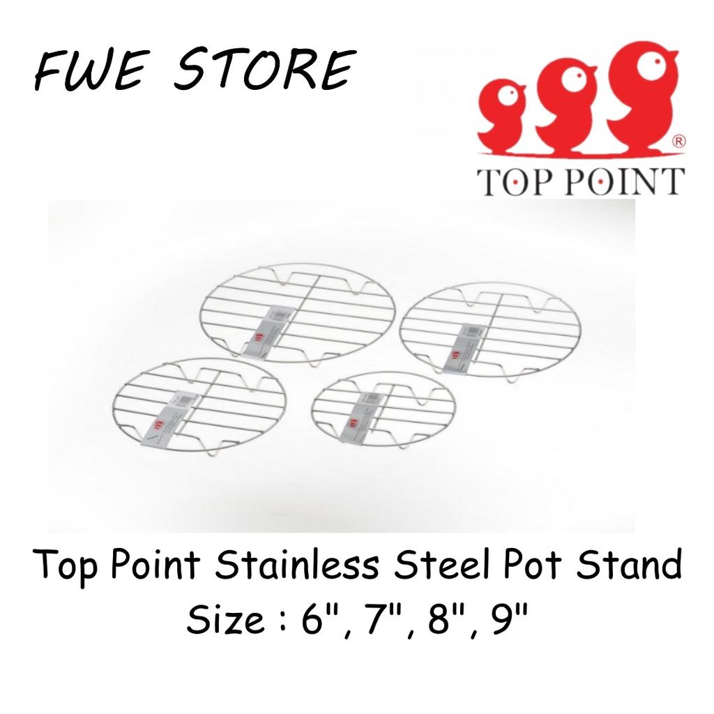 TOP POINT Extra Thick Stainless Steel Round Steam Rack Pot Wok Stand ...