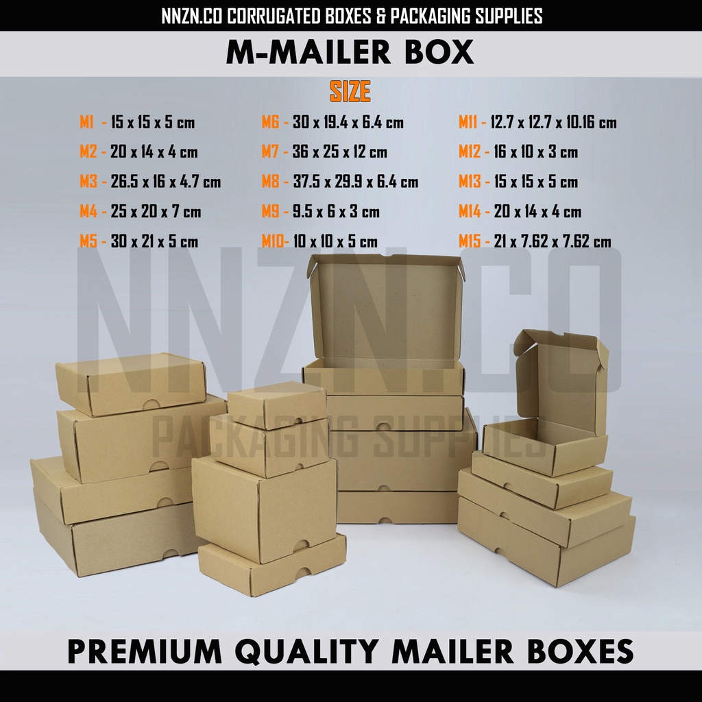 NNZN M-Mailer Box Corrugated Brown Kraft Box T-Mailer Shipping Box Gift ...
