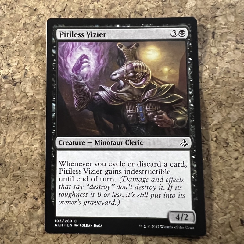 PITILESS VIZIER | MINOTAUR CLERIC | AMONKHET | BLACK | MTG MAGIC THE ...