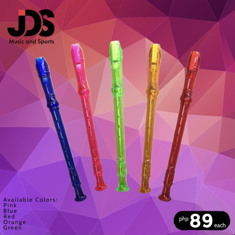 Colorful Transparent Flute Recorder | Shopee Philippines