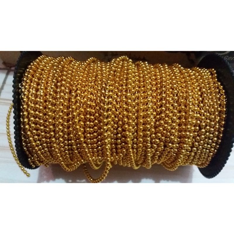 continuous plastic bead chain gold silver white 3mm 5yrds 10yrds 100y ...