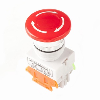 Ready stock* LAY37 LAY7 22mm Mushroom Head Push Button RED Emergency E ...