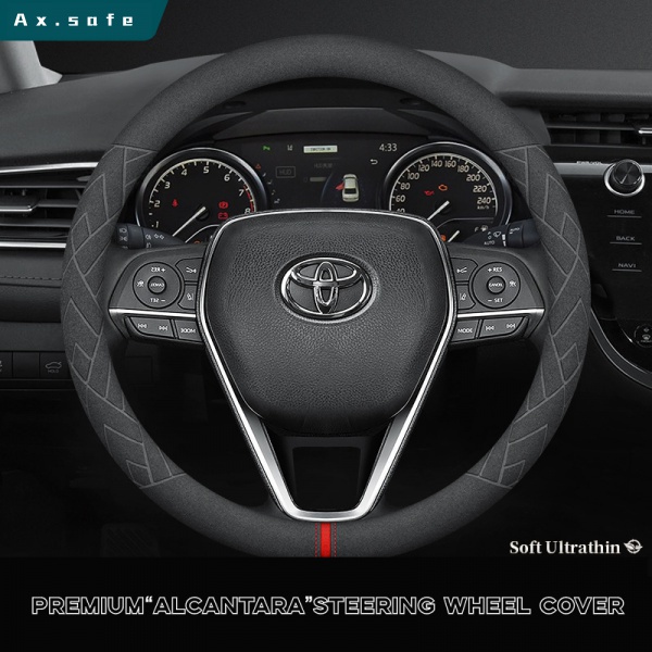 【Ax.Safe】Toyota steering wheel cover leather toyota Vios Wigo lnnova ...