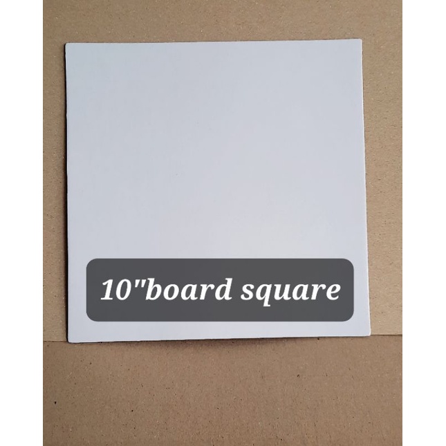 CakeBoard size 10 inches and 9 inches square. laminated/ thick board ...