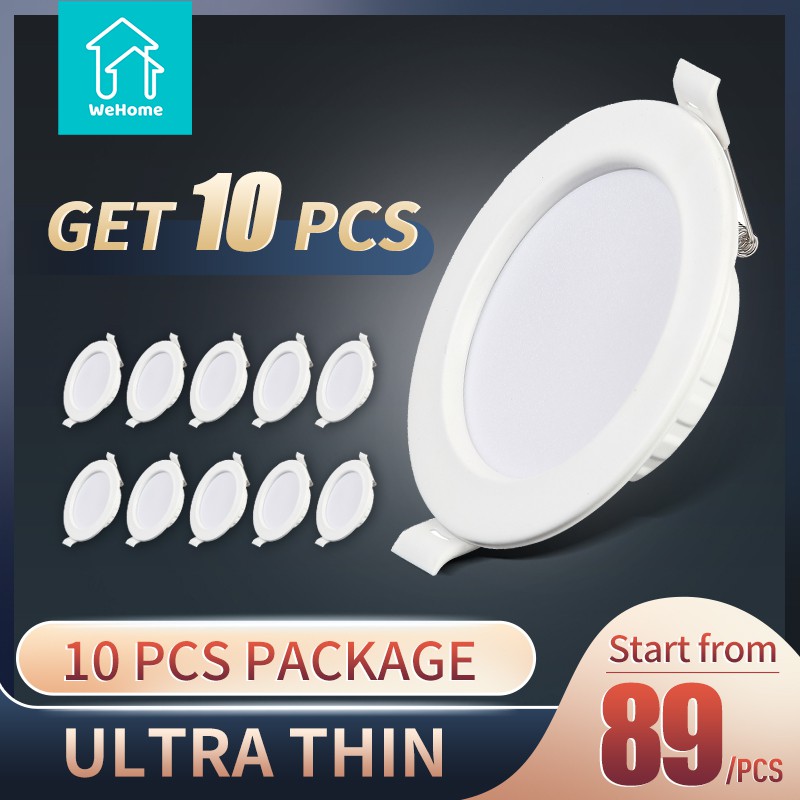 WeHome 10 Pack Ultra-Thin LED Ceiling Light Pin Lights, 6500K Daylight ...