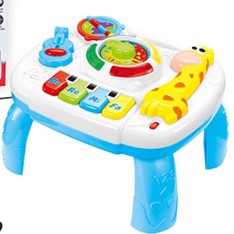 2 in 1 Baby Learning Table Music Baby Toys with Lights and Sounds ...
