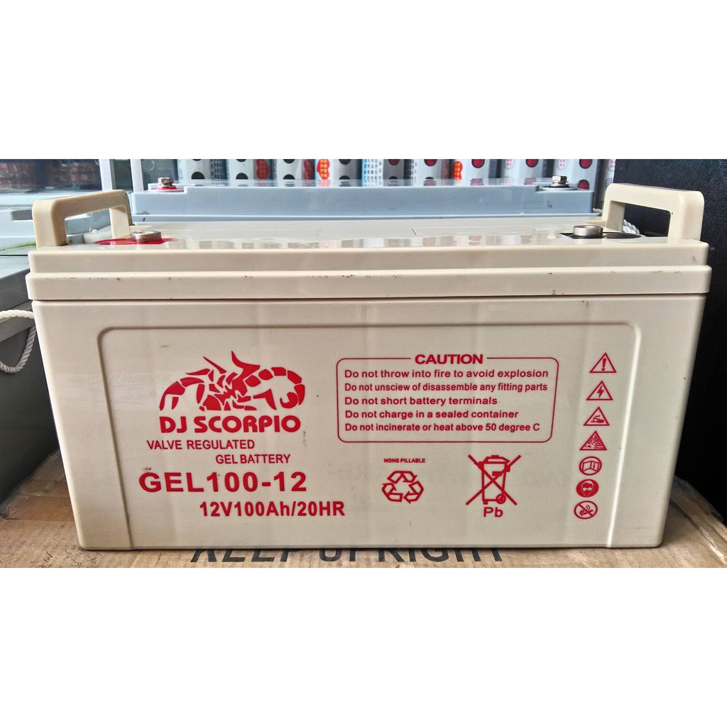 DJ SCORPIO Gel Type Solar Battery 12V 100AH | Shopee Philippines