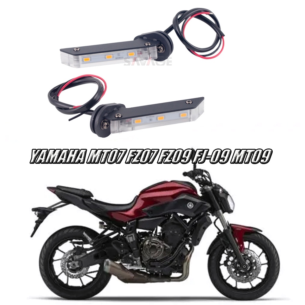 Invisible Wing LED Turn Signal Light For YAMAHA MT07 FZ07 FZ09 FJ-09 ...