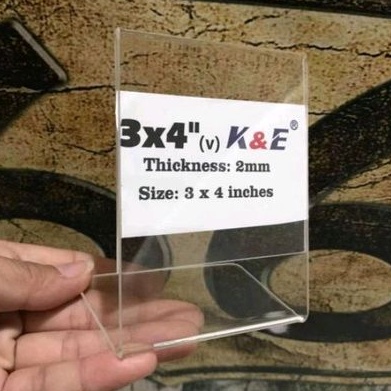 Acrylic Clear Sign Label Display Holder Price Card Tag Stand Rack 2mm ...
