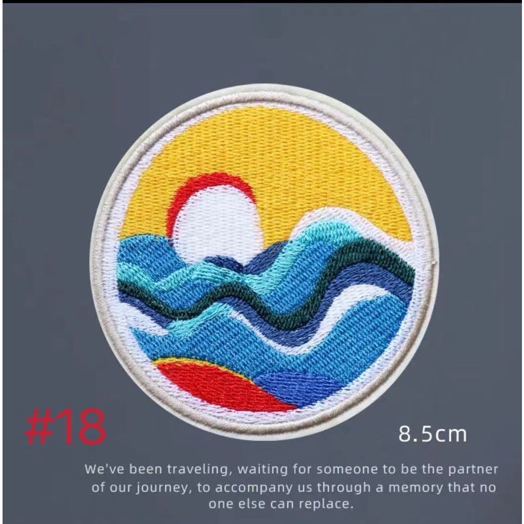 computer embroidery badge patch DIY handmade embroidered cloth patch ...