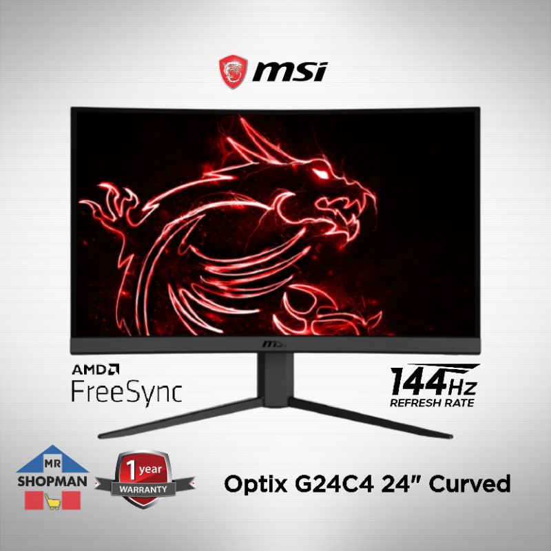 MSI Optix G24C4 24" 144Hz 1080p Curved Monitor | Shopee Philippines