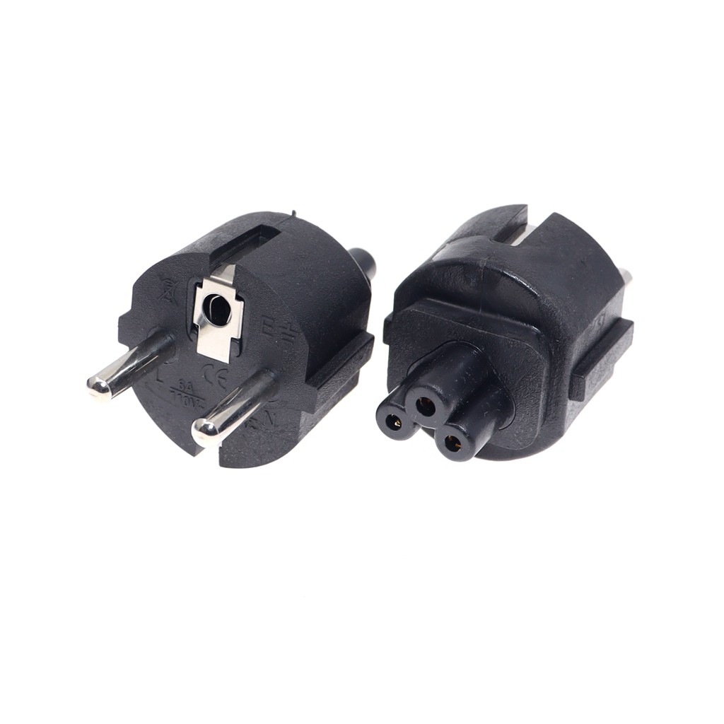 European CEE7/7 Schuko 2 Round Pins To IEC 320 C5 Mickey Mouse ...