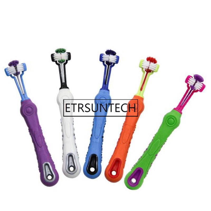 100pcs Three-sided Pet Dog Toothbrush Puppy Multi-angle Toothbrush ...