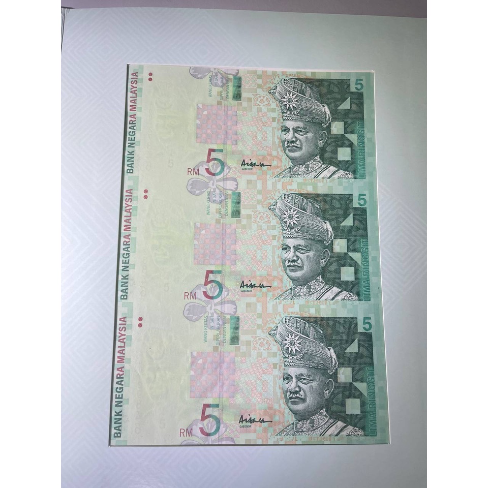 RM5 3 in 1 Uncut Banknote (With Folder) | Shopee Philippines