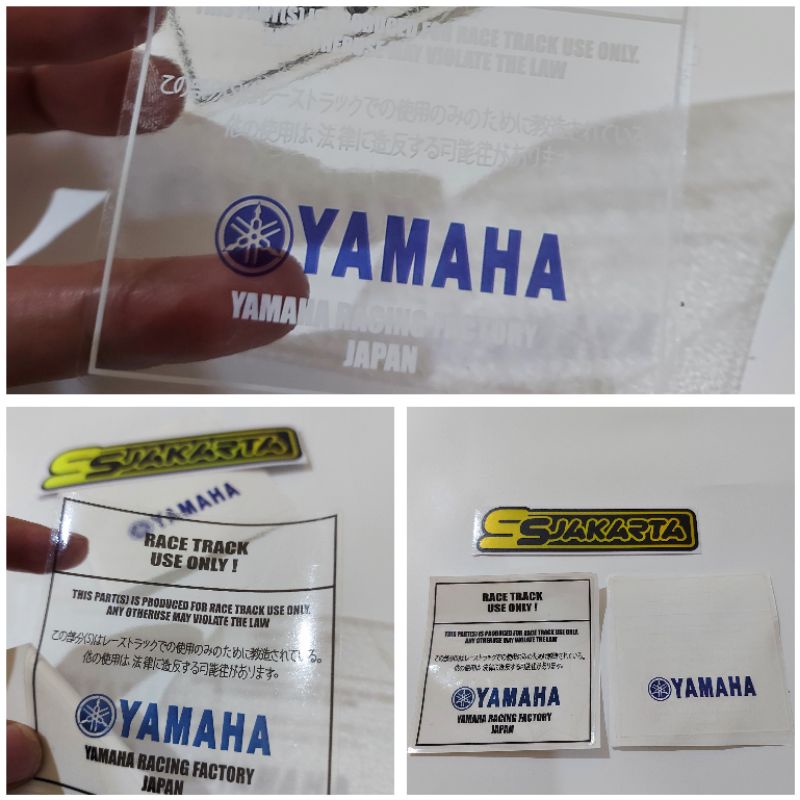 Yamaha Warning Sticker Warning Yamaha Japan Race Track Use Only ...