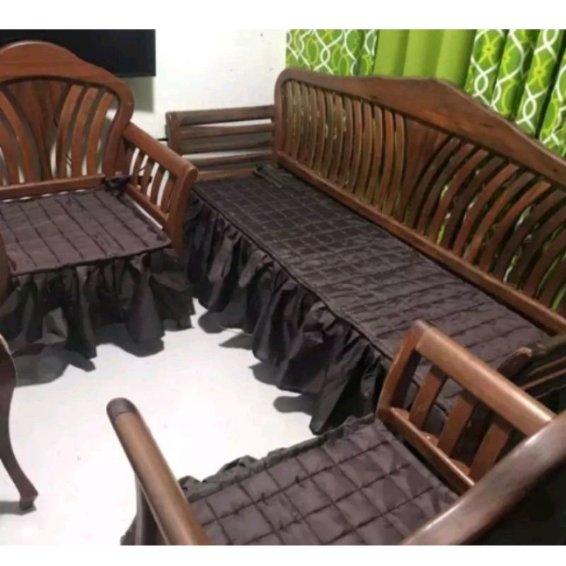 SET LACE SOFA MAT 3IN1(SOFA MAT,SAPIN SA SOFA WITH LACE) | Shopee ...